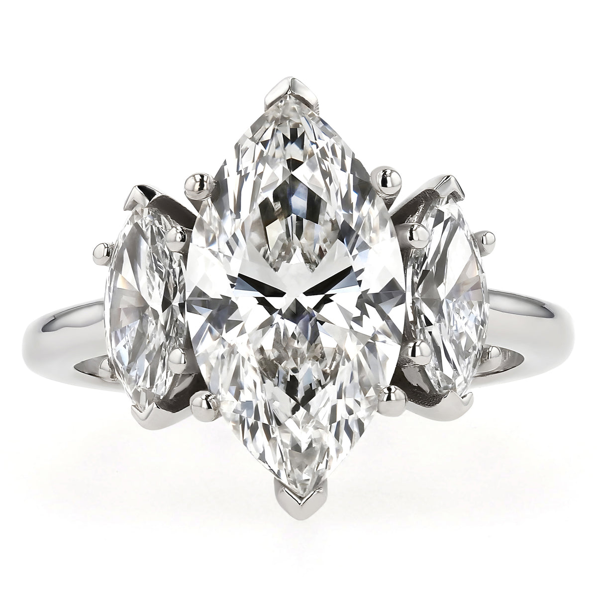 Three Stone Marquise Ring 3.28Ct – Proper Diamonds
